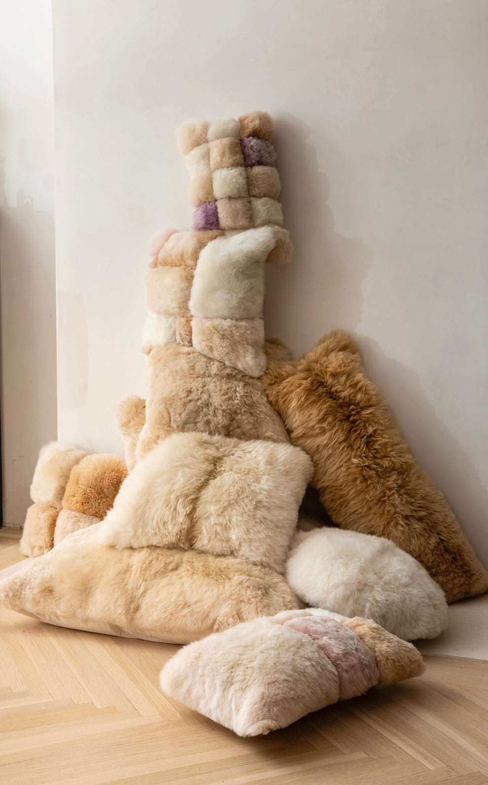 Alpaca Colorblock Pillow Checker – Intiearth